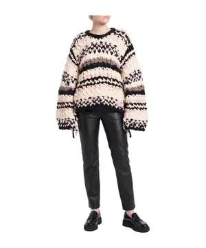 GANNI Multicolored Wool Knit Sweater
