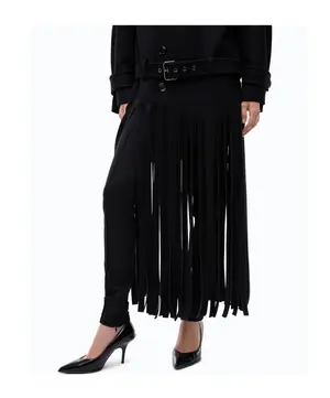 Pinko Wool-blend Fringed Coat