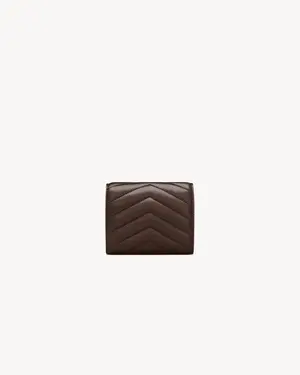 Saint Laurent Cassandre Multi-fold Wallet In Lambskin