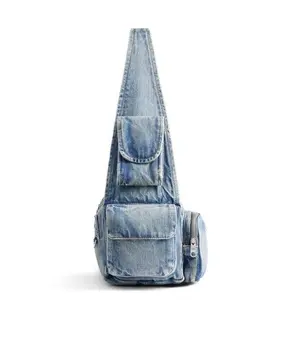 Balenciaga Superbusy Denim Small Sling Bag