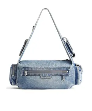 Balenciaga Superbusy Denim Small Sling Bag