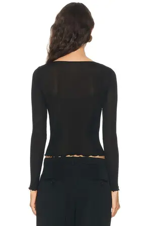 Saint Laurent Cassandre V Neck Top