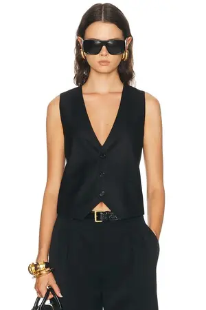Saint Laurent Wool Vest - Noir