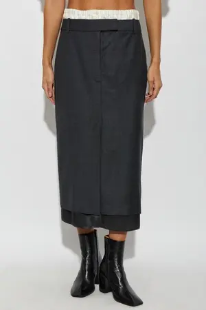 RÓHE Wool Skirt With Slit