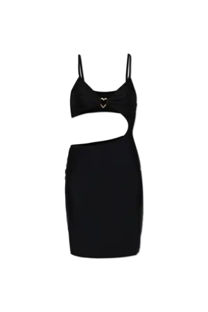 Moschino Moschino Black Cut-Out Beach Dress With Heart Applique Black