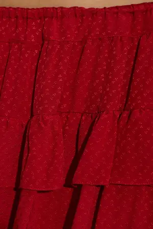 Chloé Silk Pants With Ruffles