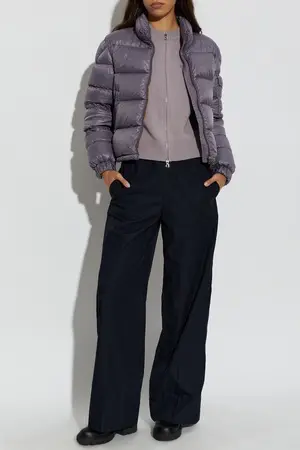 Moncler Wool Cardigan With Embroidered Logo