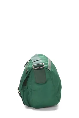 Prada Nylon Double Buckle Flap Messenger Bag