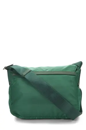 Prada Nylon Double Buckle Flap Messenger Bag