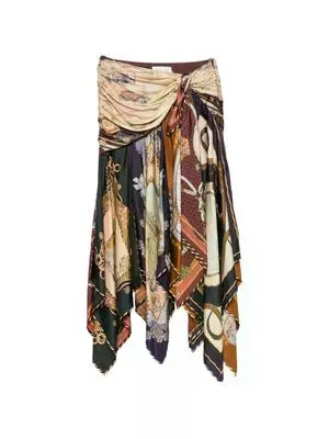 Zimmermann Spliced Scarf Handkerchief-hem Skirt