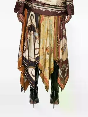 Zimmermann Spliced Scarf Handkerchief-hem Skirt