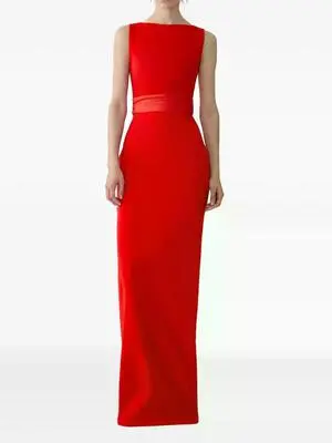 Carolina Herrera Sleeveless V-neck Maxi Dress