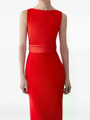 Carolina Herrera Sleeveless V-neck Maxi Dress