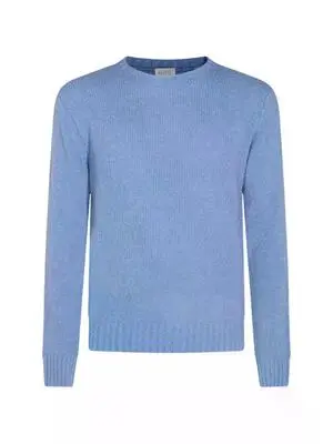 04651 / A TRIP IN A BAG Crew-neck Bouclé Sweater - Blue