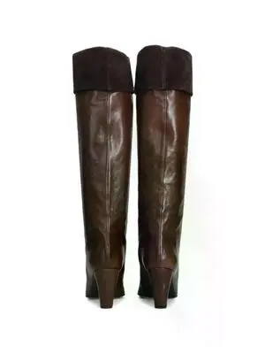 ALCHIMIA Ruched Suede-trim Boots