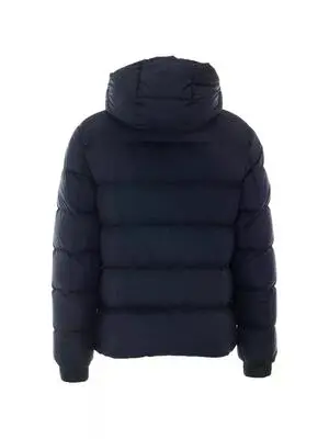 Add Quilted Hooded Jacket With Drawstring - Blue