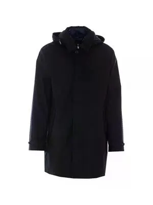 Add Hooded Zip-up Parka - Blue