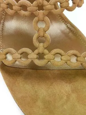 AQUAZZURA Intertwined-strap Suede Mules