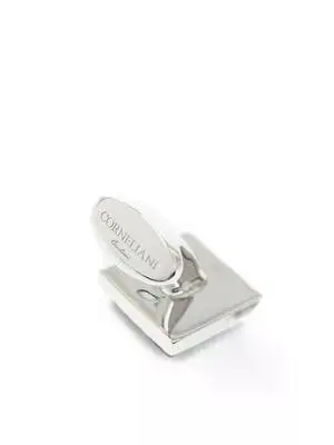 Corneliani Leather Square Cufflinks