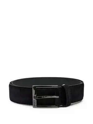 BOSS Suede-finish Buckle Belt - Black