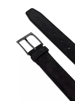BOSS Suede-finish Buckle Belt - Black