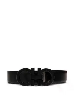 FERRAGAMO Reversible Leather Belt - Black