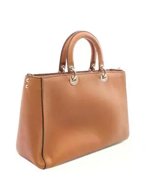 Dior Grained Calfskin Lady D Sire Satchel - Brown