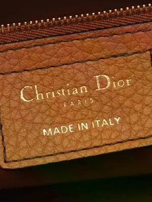 Dior Grained Calfskin Lady D Sire Satchel - Brown