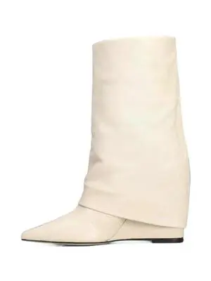 THE SELLER Pointed-toe Wedge Leather Boots