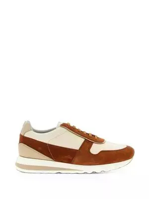 Brunello Cucinelli Panelled Leather And Suede Sneakers