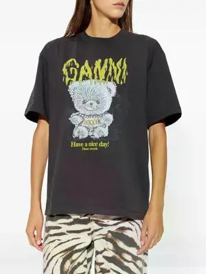 GANNI Graphic-print T-shirt