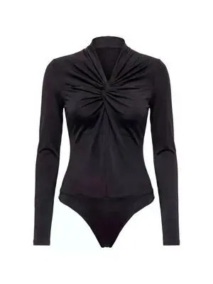 NISSA Long Sleeve Bodysuit With Twist Detail