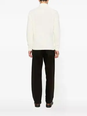 Tagliatore Zip-up Ribbed Knit Sweater