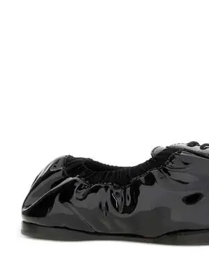 Moschino Patent Leather Ruched Derby Shoes