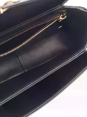 Celine Shiny Calfskin Triomphe Crossbody Bag - Black