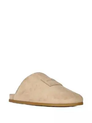 Givenchy Puffy Logo-patch Suede Mules