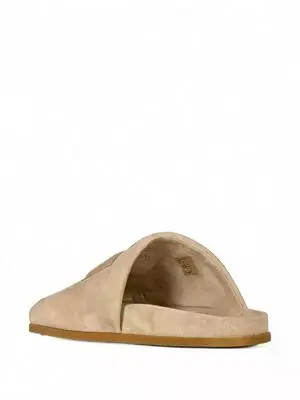 Givenchy Puffy Logo-patch Suede Mules