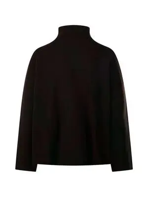 ALLUDE High-neck Dropped-shoulder Sweater