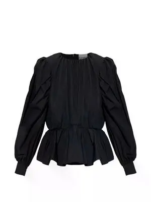 GANNI Puff-sleeves Blouse
