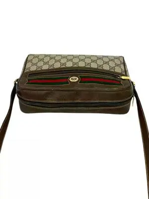 Gucci 1970-1990 Gg Supreme Web Crossbody Bag - Neutrals