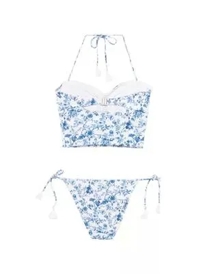 DAZE DAYZ Floral Print Bandeau Bikini