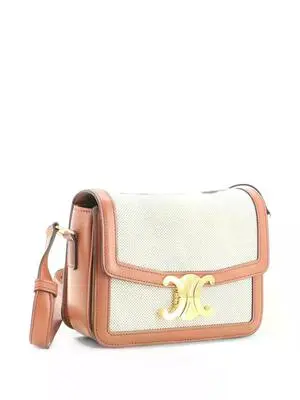 Celine Triomphe Shoulder Bag Canvas And Leather Teen Crossbody - Brown