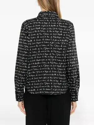 AGNES B. Paris Landmark Handwriting Print Shirt