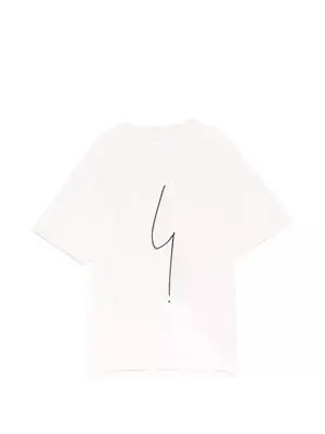 AGNES B. Cotton Graphic T-shirt - Neutrals