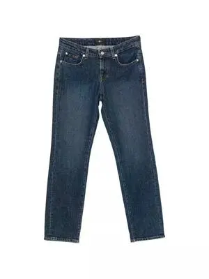 SEVEN Straight-leg Jeans With Logo Patch - Blue