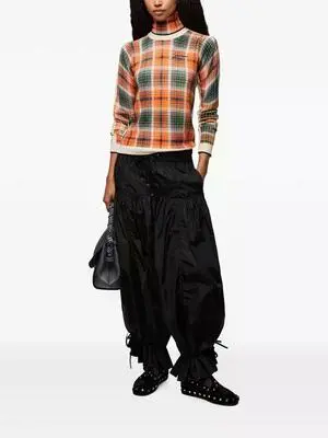 GANNI Turtleneck In Check Merino
