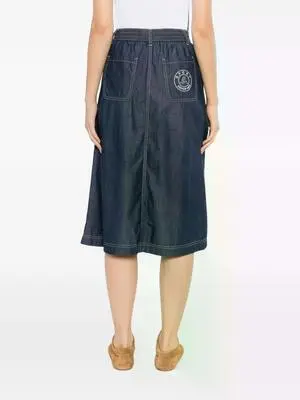 AGNES B. Chambray Midi Skirt