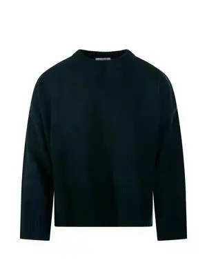 BEYOU Ribbed-trim Crew-neck Sweater - Green