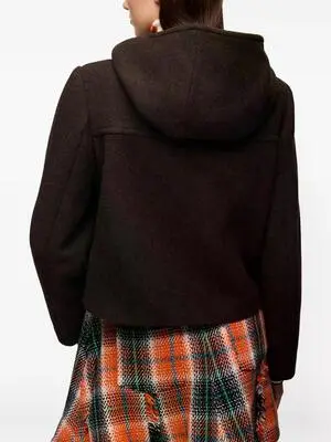 GANNI Duffle Coat Mini In Wool - Brown