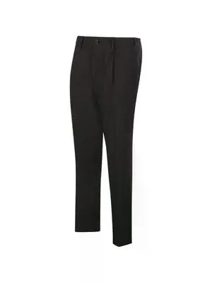 SANTANIELLO Pleated Tapered-leg Trousers